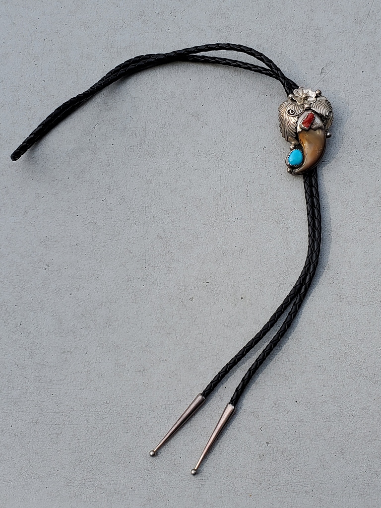 JT marked - bears claw bolo - Value Opinions - Turquoise People