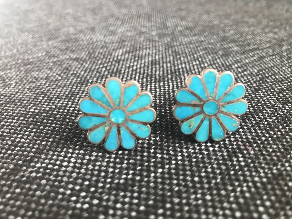 Zuni flower cufflinks - Value Opinions - Turquoise People