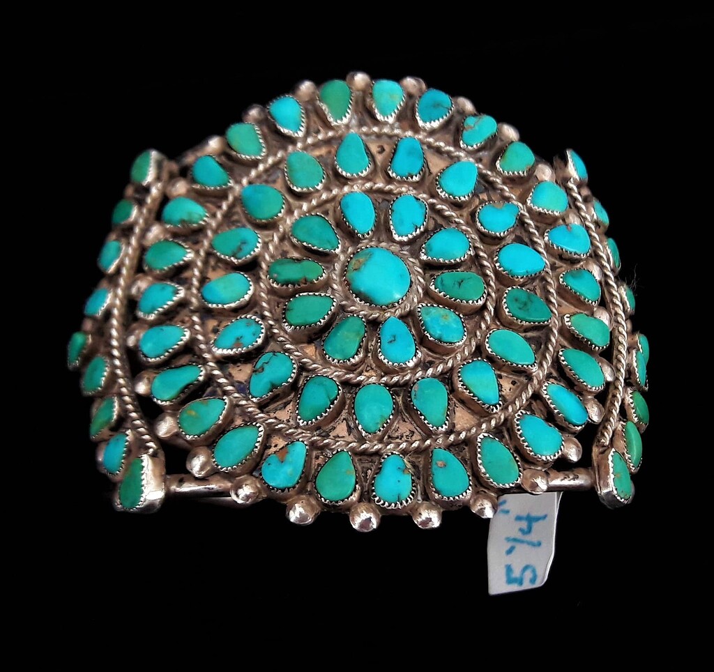 Blue Gem Cluster Cuff - Show & Tell - Turquoise People