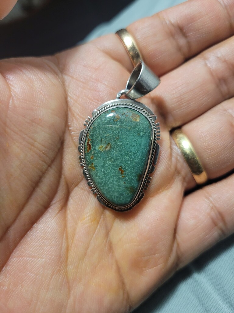 Turquoise pendant hallmarked LL - Hallmark Identification - Turquoise ...