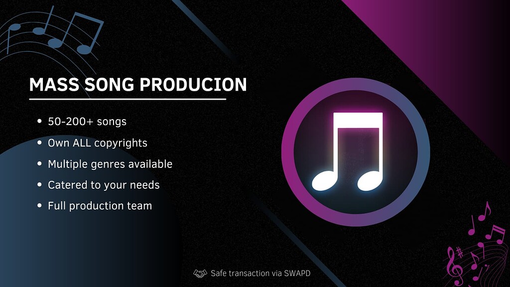 Mass song production | Cheap | Fast ★ - Services - Other - SWAPD