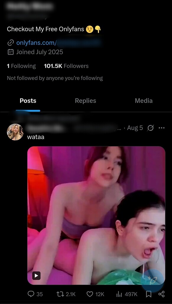 NSFW Twitter account with 100k+ available for sale - Twitter (X.com) Accounts - SWAPD